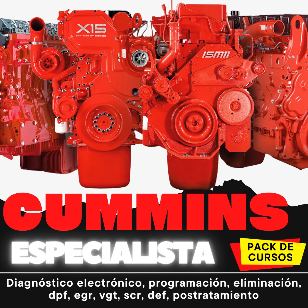 Cursos Diesel Cummins - Pack DPF, EGR, SCR, VGT, Inyección